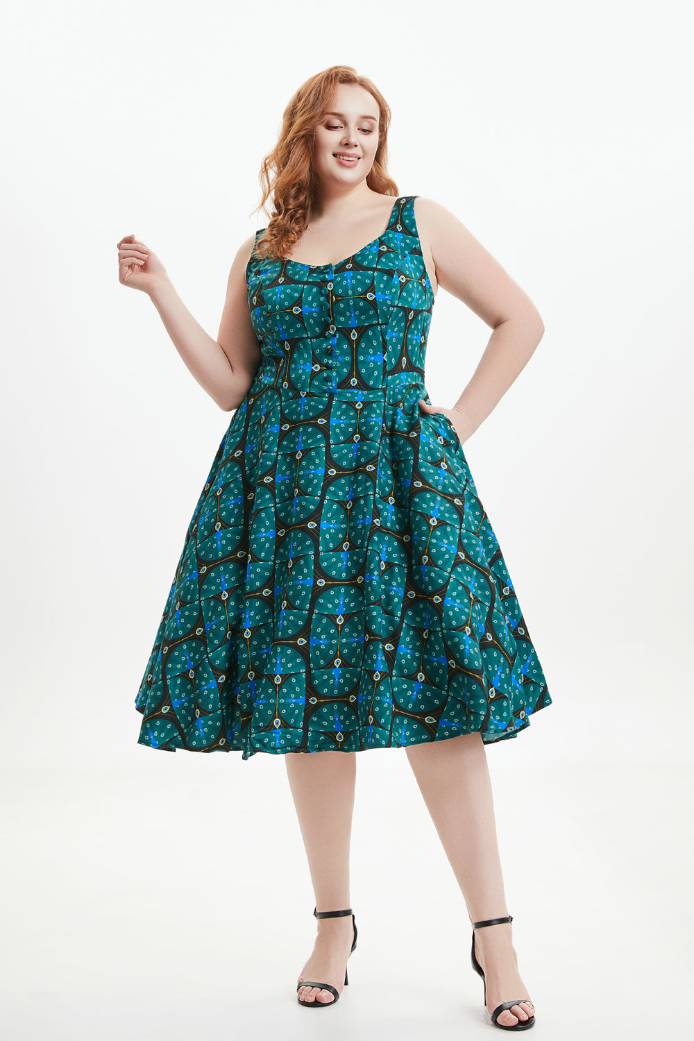 "Heidi" Art Deco Peacock – Miss Lulo