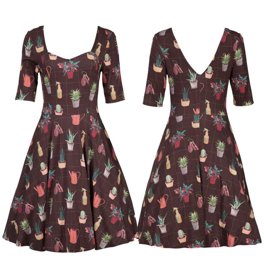 House Plant Knit Dress – Miss Lulo